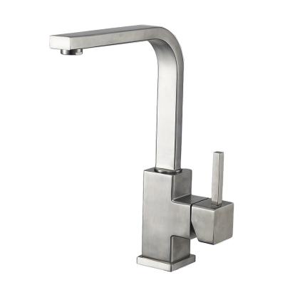 China desk mount faucets for kitchen sink SUS304 ceramic cartridge thinkness 1.0mm brushed finished factory supply direct for sale