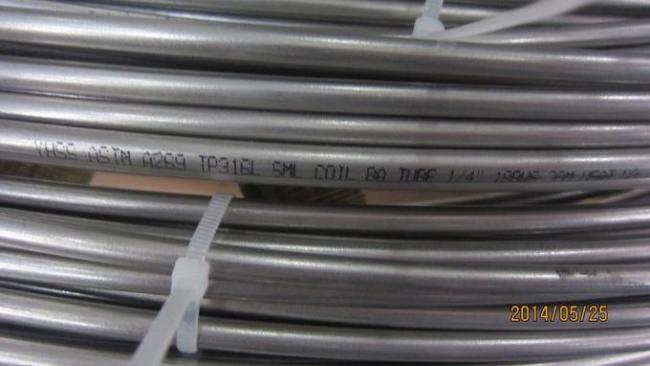 Stainless Steel Coil Tube ASTM A269 TP304 / TP304L / TP310S / TP316L Bright Annealed 1/4 INCH BWG18 FOR SHIPYARD