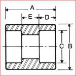 Forged Steel Couplings Round 4" NB Class 1000 A105 S / A105 / ASTM B564 forged nickel alloy coupling 12