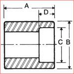 Forged Steel Couplings Round 4" NB Class 1000 A105 S / A105 / ASTM B564 forged nickel alloy coupling 14
