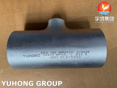 China Buttweld Fittings ASTM A403 WP316L Reducing Tee Customized Size B16.9 for sale