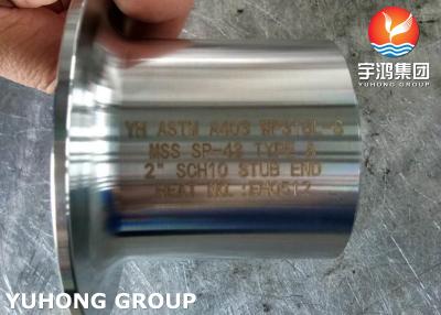 China ASTM A403 WP316L-S Stub End  TYPE A BW Oil Gas Petrochemical Natural Gas for sale