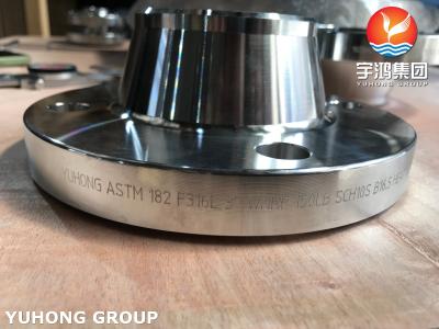 China Stainless Steel Flanges ANSI / ASME B16.5 ASTM A182 F316L Weld Neck Flange for sale