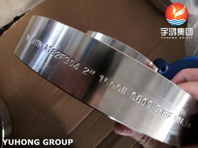 China SWRF Stainless Steel Flange ASTM A182 F304  B16.5 Oil Gas  Proof Against Corrosion for sale