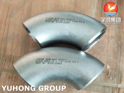 China ASTM A403 WP304 S 90DEG LR Elbow  SS SEAMLESS Change Pipeline Direction for sale