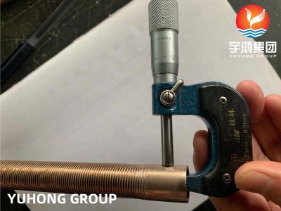 Cina ASTM B111 90% Cu 10% Ni C70600 O61 Tubo a pinne basse per radiatore in vendita