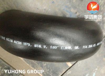 Cina ASTM A234 WP9 valvola del gasolio dei montaggi della saldatura testa a testa del acciaio al carbonio del gomito da 180 gradi B16.9 in vendita