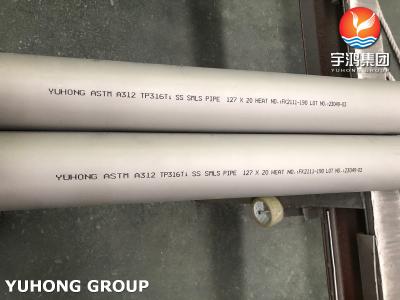 Cina Acciaio inossidabile ASTM A312 TP316Ti 1.4571 tubo senza cuciture a parete spessa in vendita
