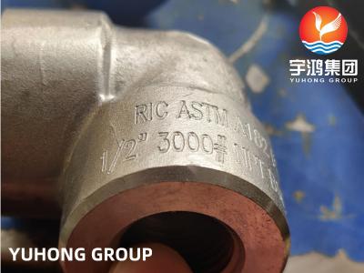 중국 ASTM A182 F53 안출되 팔꿈치 90 deg NPT 3000# 1/2 내지 4 ASME B16.11 판매용