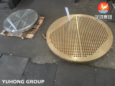 Chine ASME SB171 C71500 Plaques de tubes en alliage de cuivre pour échangeurs de chaleur à vendre
