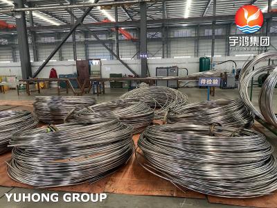 Cina Tubo di bobina in acciaio inossidabile senza cuciture, ricoperto di argillazione luminosa A269 TP316L per il trasporto di gas in vendita
