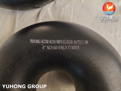China ASTM A234 WPB 90Deg, 180Deg Curto raio de aço carbono Buttweld Cotovelos para aquecedor B16.9 à venda