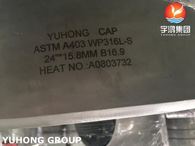 China Large Thickness ASTM A403 WP304L Stainless Steel Cap for sale