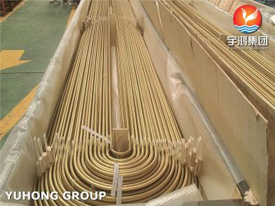 China Heat Exchanger Tube, ASME SB111 UNS C68700, CuZn20Al2, Seamless Aluminium Brass U Bend Tube for sale