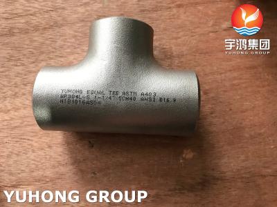 China ASTM A403 WP304L Buttweld Stainless Steel Seamless Equal Tees for sale