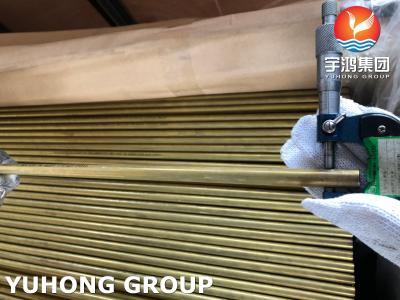 Cina ASTM B111 C68700 / CuZn20Al2 Tubo in ottone di alluminio senza saldatura per scambiatori di calore in vendita