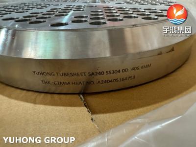Cina ASTM A240 SS304 Fogli di tubi per accessori per scambiatori di calore in vendita
