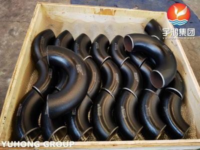 China ASTM A234 WP22 CL1 / CL3 Liga de aço acoplado Buttweld 180° Cotovelo pintado de preto à venda