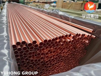 China Koperen en koperen legering naadloze condensatorbuis ASTM B111 C12200 99,9Cu H55 H80 Te koop