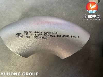 China Conexão cotovelo de 90° em aço inoxidável ASTM A403 WP304 B16.9 à venda