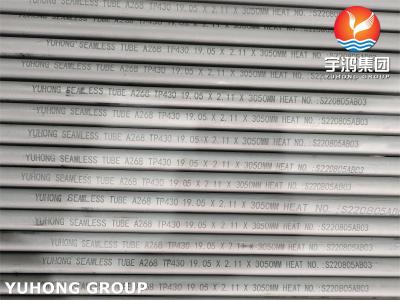 中国 ASTM A268 TP430 シームレスフェライト系およびマルテンサイト系ステンレス鋼管 高温サービス用 販売のため