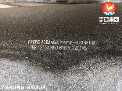 China ASTM A860 WPHY42-S Equal Tee High-Strength Steel Butt Welding Fitting For High-Pressure Pipeline Systems for sale