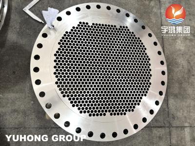 China ASTM A182 F316L Stainless Steel Forged Tubesheet with Precision Machined Tube Holes for Heat Exchangers for sale