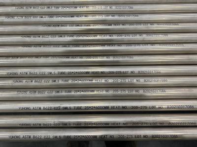 Cina ASTM B622 C22 (UNS NO6022) Tubo senza saldature in acciaio HASTELLOY, ET (ASTM E571), UT ((ASTM E213) in vendita