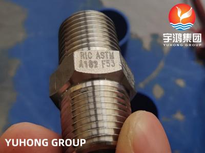 중국 ASTM A182 F53 HEX NIPPLE TBE 1/2'' 3000# NPT B16.11 SUPER DUPLEX STEEL FORGED FITTINGS 판매용