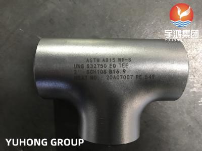 China ASME B16.9 ASTM A815 2507 / UNS S32750 Seamless Super Duplex Pipe Tee for sale