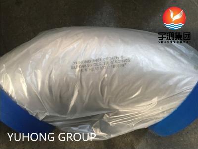 중국 ASTM A403 WP347H 90 DEG. LR 팔꿈치 고 탄소 아우스테니틱 크롬 스테인리스 스틸 부트 웰드 파이프 피팅 판매용
