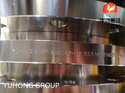 중국 ASTM A182 F316L 스테인리스 스틸 위조 SO 플랜지 EN1092-1 Type12 DN250 PN16 판매용