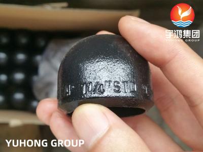 ASTM A234 WPB Carbon Steel Fittings Cap BW B16.9 SCH STD SCH40 SCH80 Black Painting