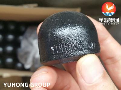 China ASTM A234 WPB Butt Weld Carbon Steel Pipe Fittings Black Painting End Cap for sale