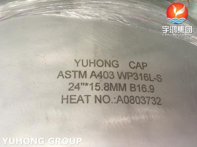 China ASME B16.9 Buttweld Pipe Fiting ASTM A403 WP316L Stainless Steel Cap for sale