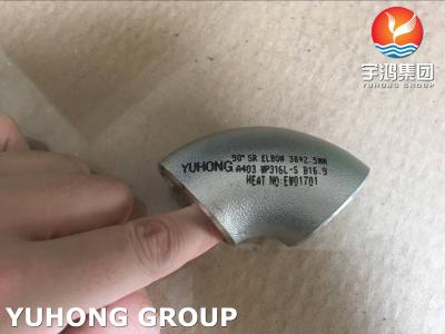 China ASTM A403 WP316L-S STAINLESS STEEL BUTT WELDED FITTING 45/90/180DEG ELBOW LR/SR B16.9 for sale