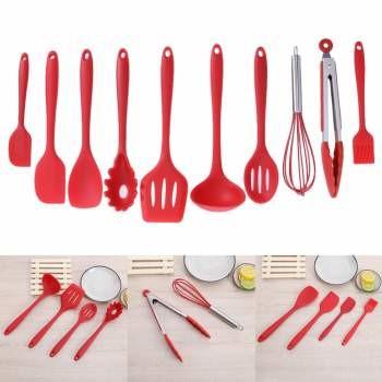 China Food grade BPA free silicone spatula set, heat resistant kitchen spatula for sale