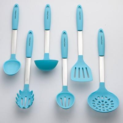 China Amazon popular long handle silicone spoon soft head spoon non-stick pot spoon for kitchen utensilwhatsapp: 8615992856971 for sale