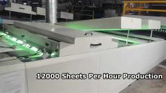 High Speed UV Glazing Machine 12000 Sheets Per Hour
