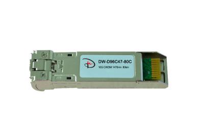 Cina 10G, fibra doppia, 1470nm, 80km, modulo ottico, ricetrasmettitore Cisco di CWDM SFP+ compatibile in vendita