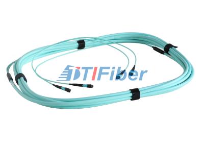 中国 24core OM4 MTP 繊維のパッチ・コード、MPO のトランク ケーブルのメス コネクタ 販売のため