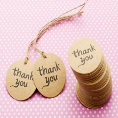 China 2015 Custom Printed Kraft Thank You Favour Tags for sale