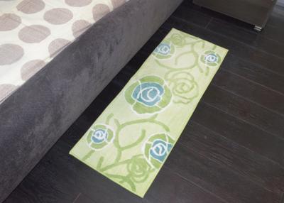 Cina Stuoie della cucina di Microfiber di assorbimento di Rosa verde, stuoie protettive quadrate del pavimento in vendita