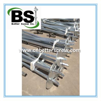 China hot dipped galvanized ground screw anchor helical pier ground screw anchor with bearing plate for sale