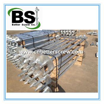 China hot sale round shape galvanized helical piers screw anchor for building deep foundation for sale