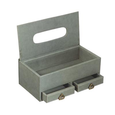 China PU/leathr tissue box cover,suitable for office and hotel for sale