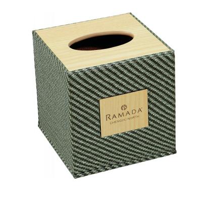 China PU/genuine leather tissue box cover for promotion for sale