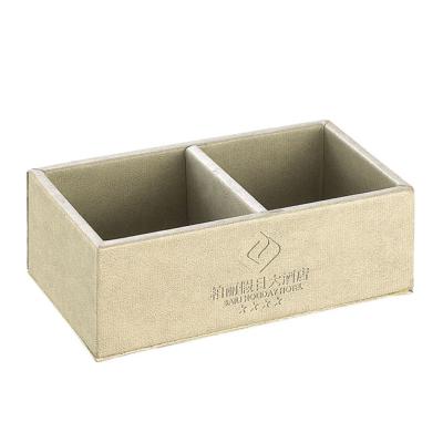 China Hot Sale PU Leather Double Tea Box For Hotel for sale