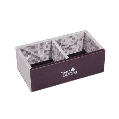 China Hotel used double layer pu tea box for sale