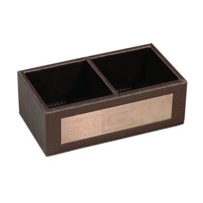 China Hotel room personized leather PU tea box for luxury hotel for sale